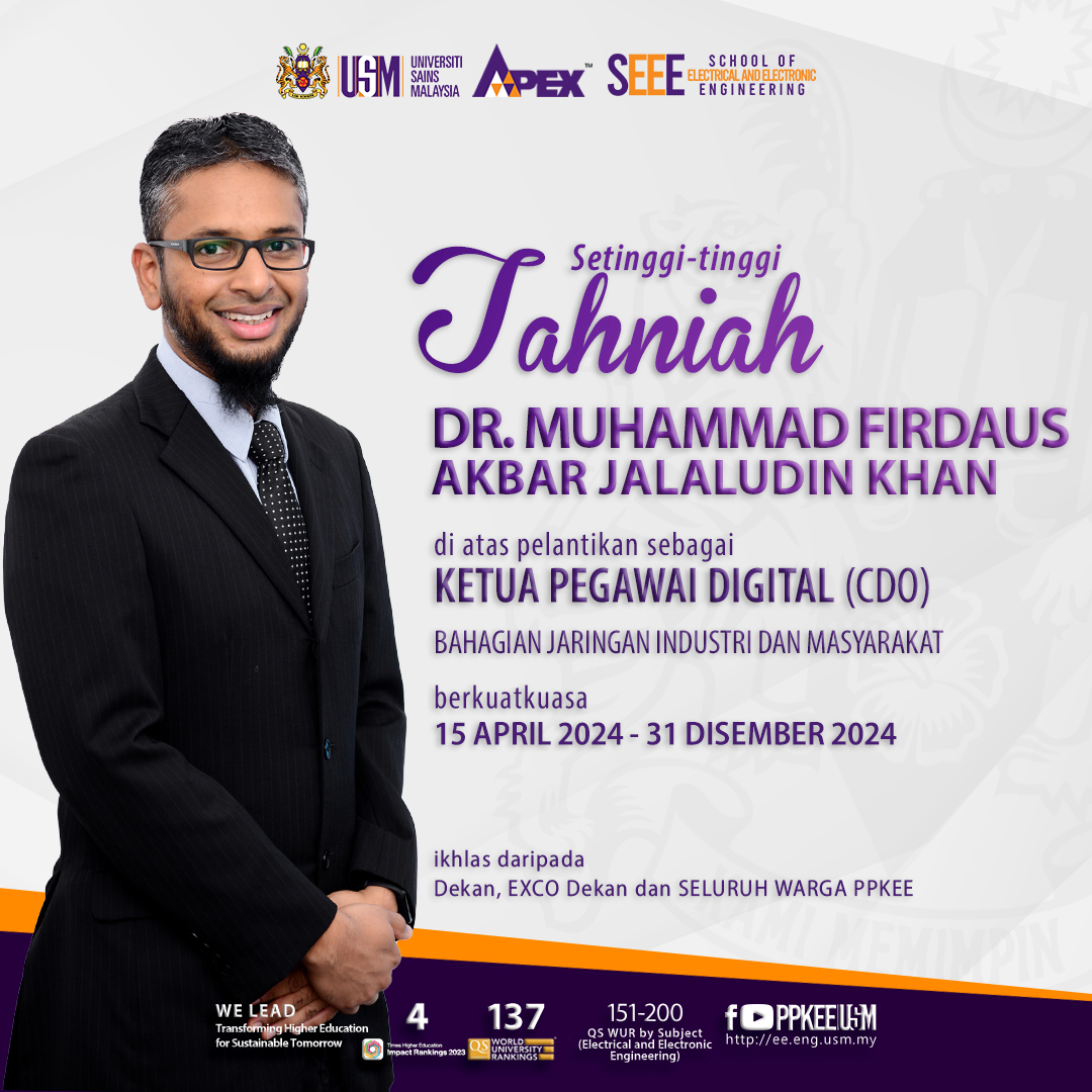 Tahniah Dr. Muhammad Firdaus Akbar Jalaludin Khan